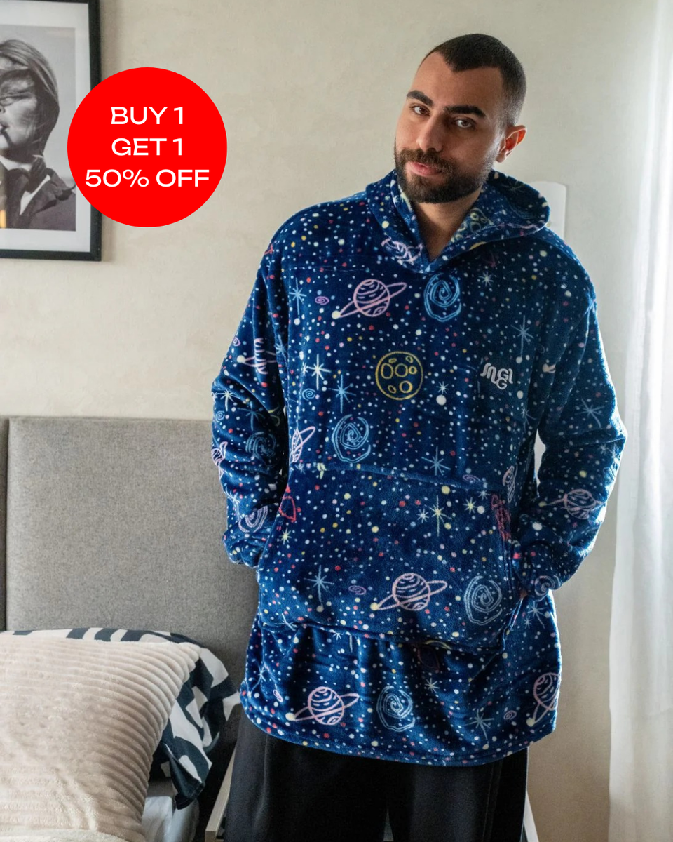 Snuggs Blanket Hoodie Dark Blue Space – Snuggs Egypt