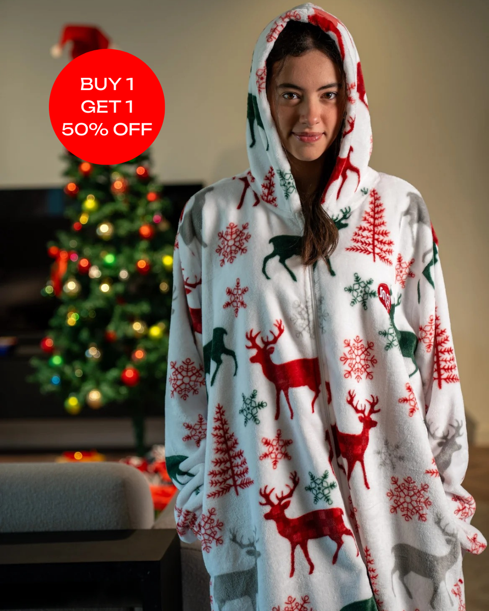 Snuggs Wearable Blanket Monk White Reindeer – Snuggs Egypt