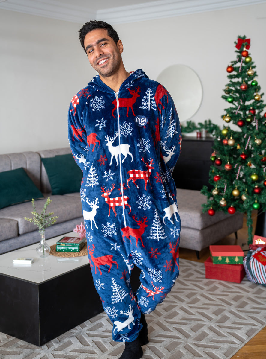 Snuggs Blanket Onesie Dark Blue Deer – Snuggs Egypt