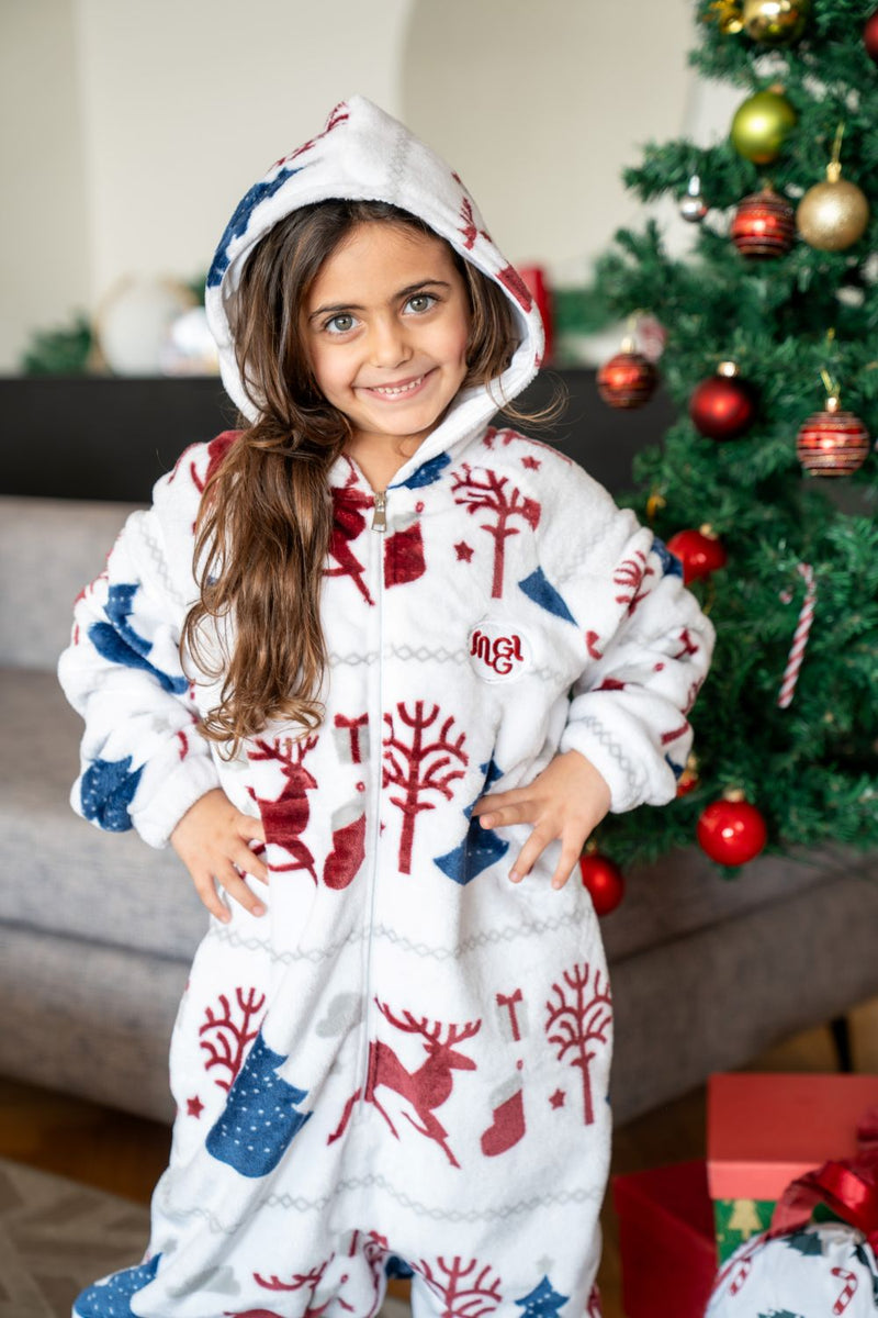 Snuggs Kids Blanket Onesie Off White Deer – Snuggs Egypt