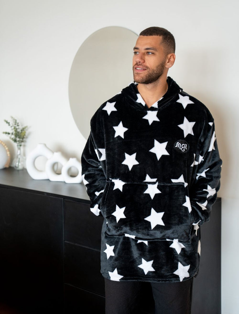 Snuggs Blanket Hoodie Stars Black – Snuggs Egypt