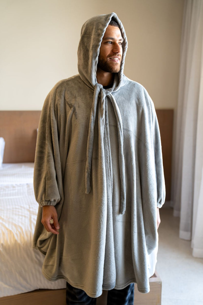 Snuggs The Cloak Blanket Light Grey – Snuggs Egypt