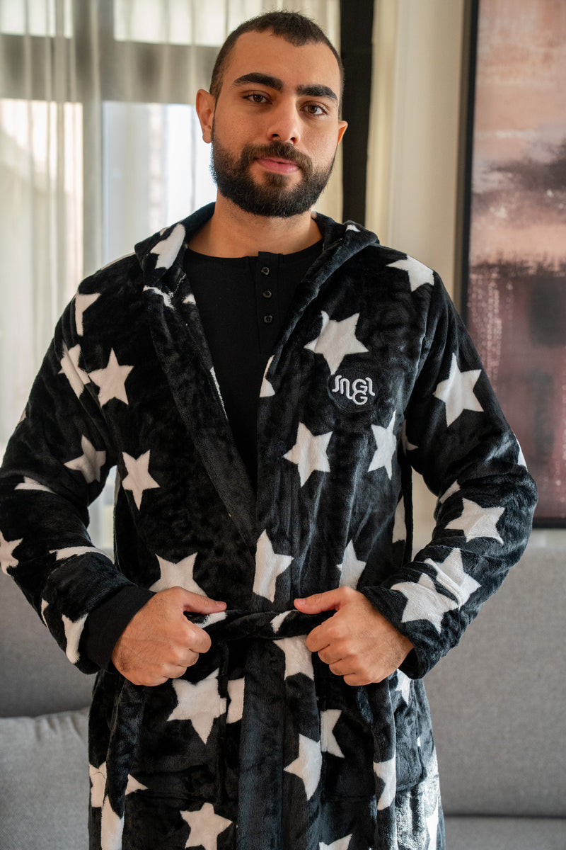 Snuggs Blanket Robe Stars Black – Snuggs Egypt