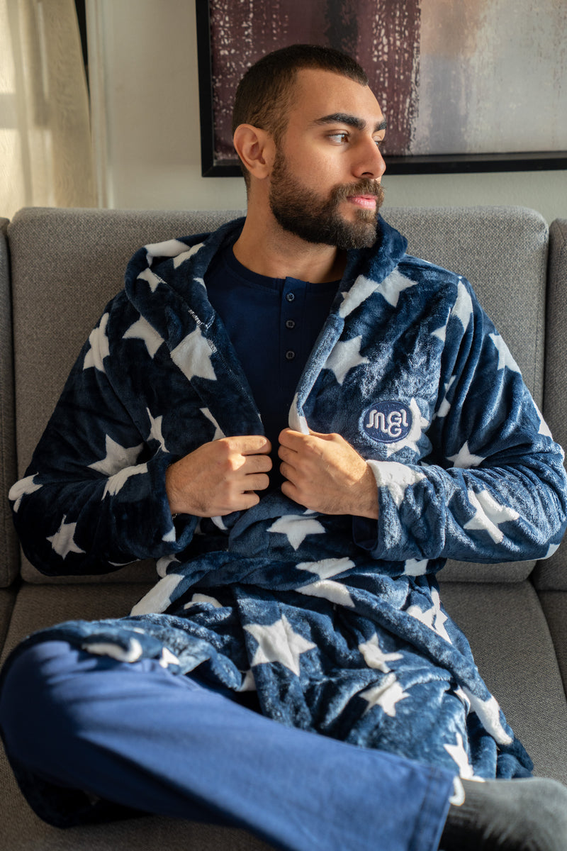 Snuggs Robe Stars Dark Blue – Snuggs Egypt