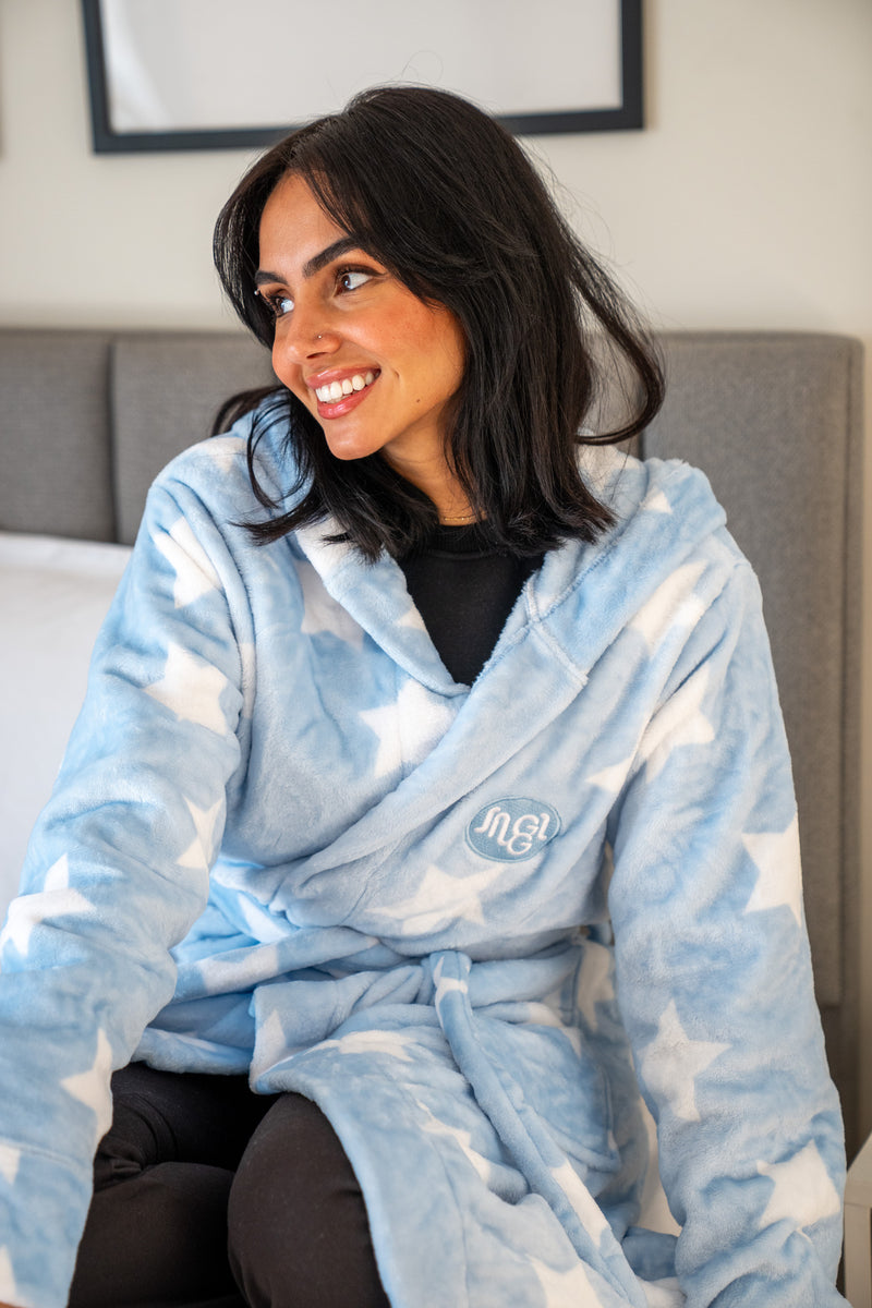Snuggs Robe Stars Light Blue – Snuggs Egypt