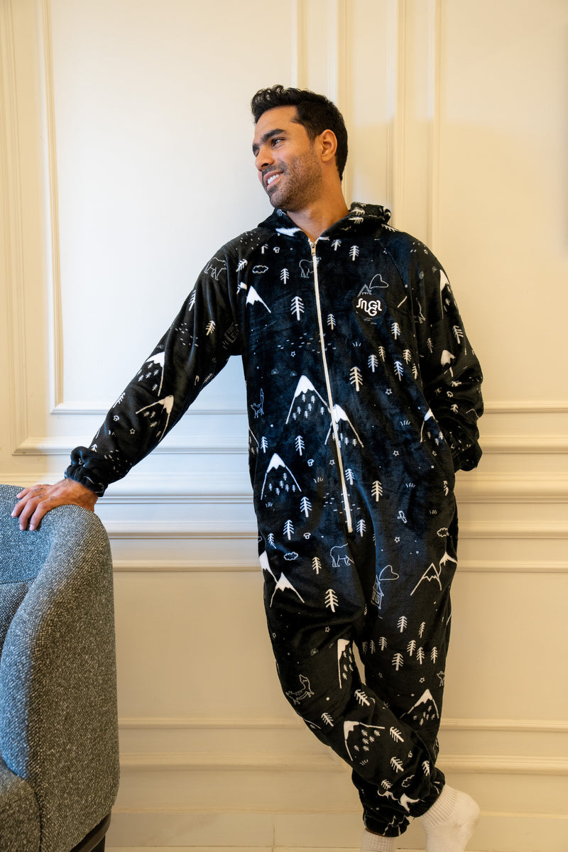 Snuggs Blanket Onesie Black Snow Mountains – Snuggs Egypt