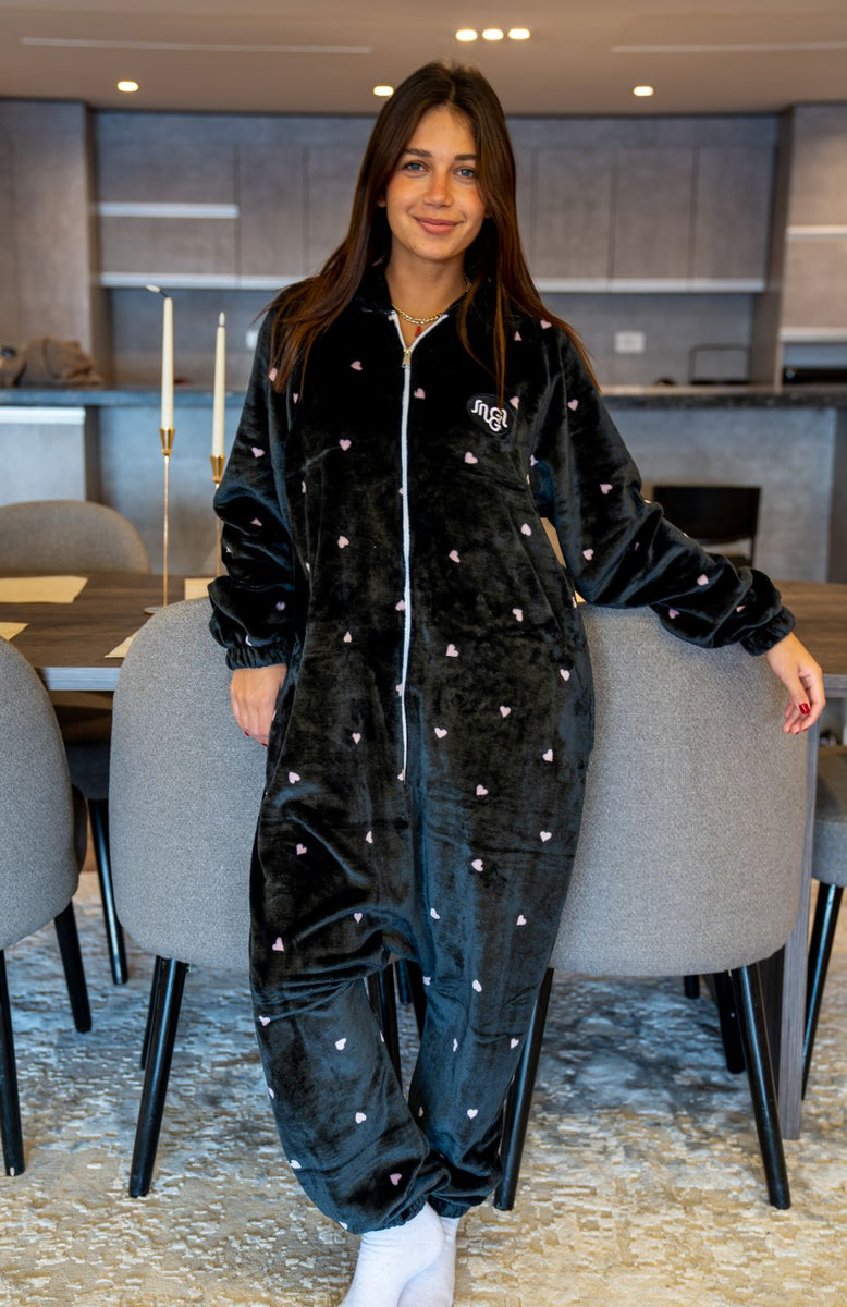 Snuggs Blanket Onesie Black Hearts – Snuggs Egypt