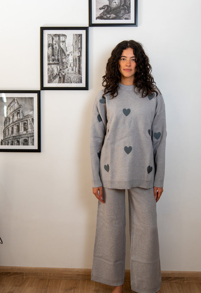 Snuggs women winter Knit pajama Grey – Snuggs Egypt