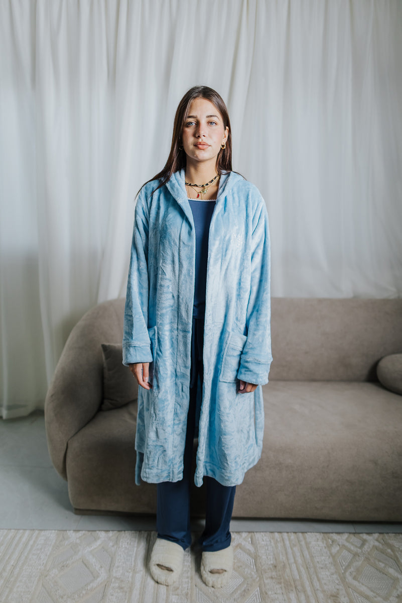 Snuggs Blanket Robe Light Blue – Snuggs Egypt