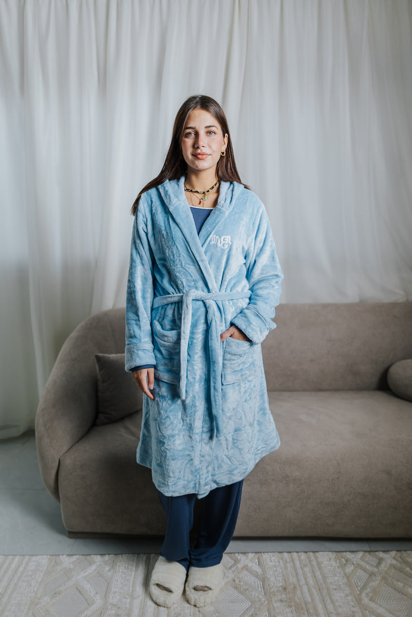 Snuggs Blanket Robe Light Blue – Snuggs Egypt