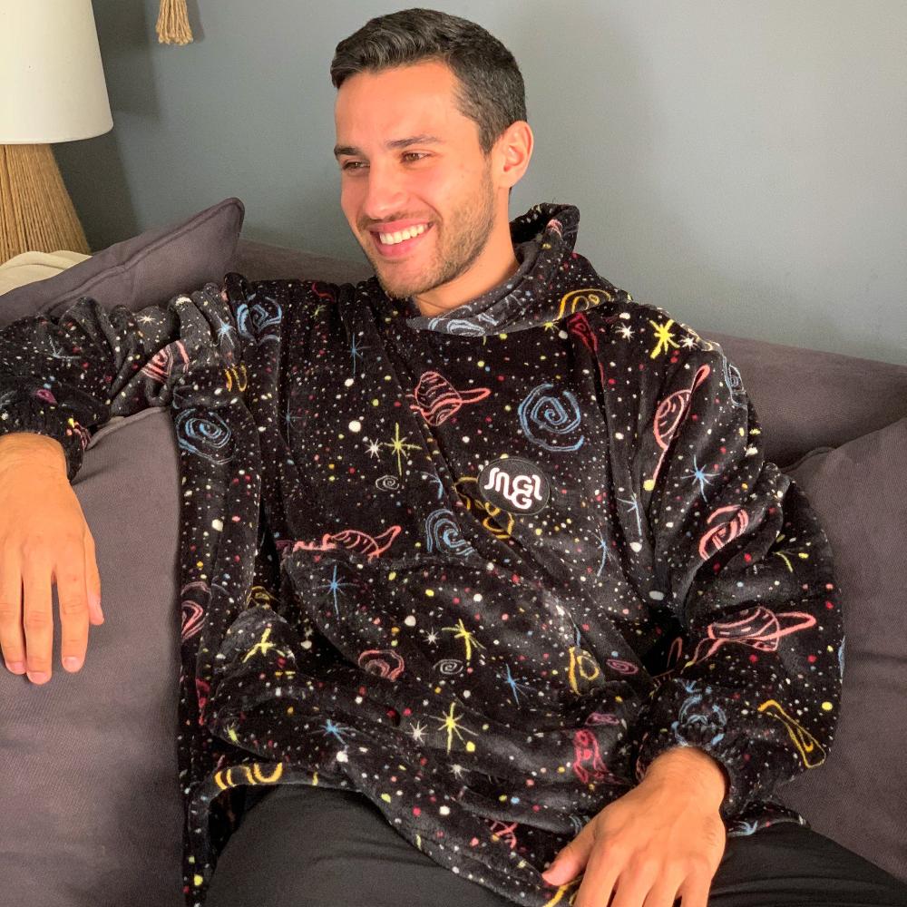 Snuggs Blanket Hoodie Black Space – Snuggs Egypt
