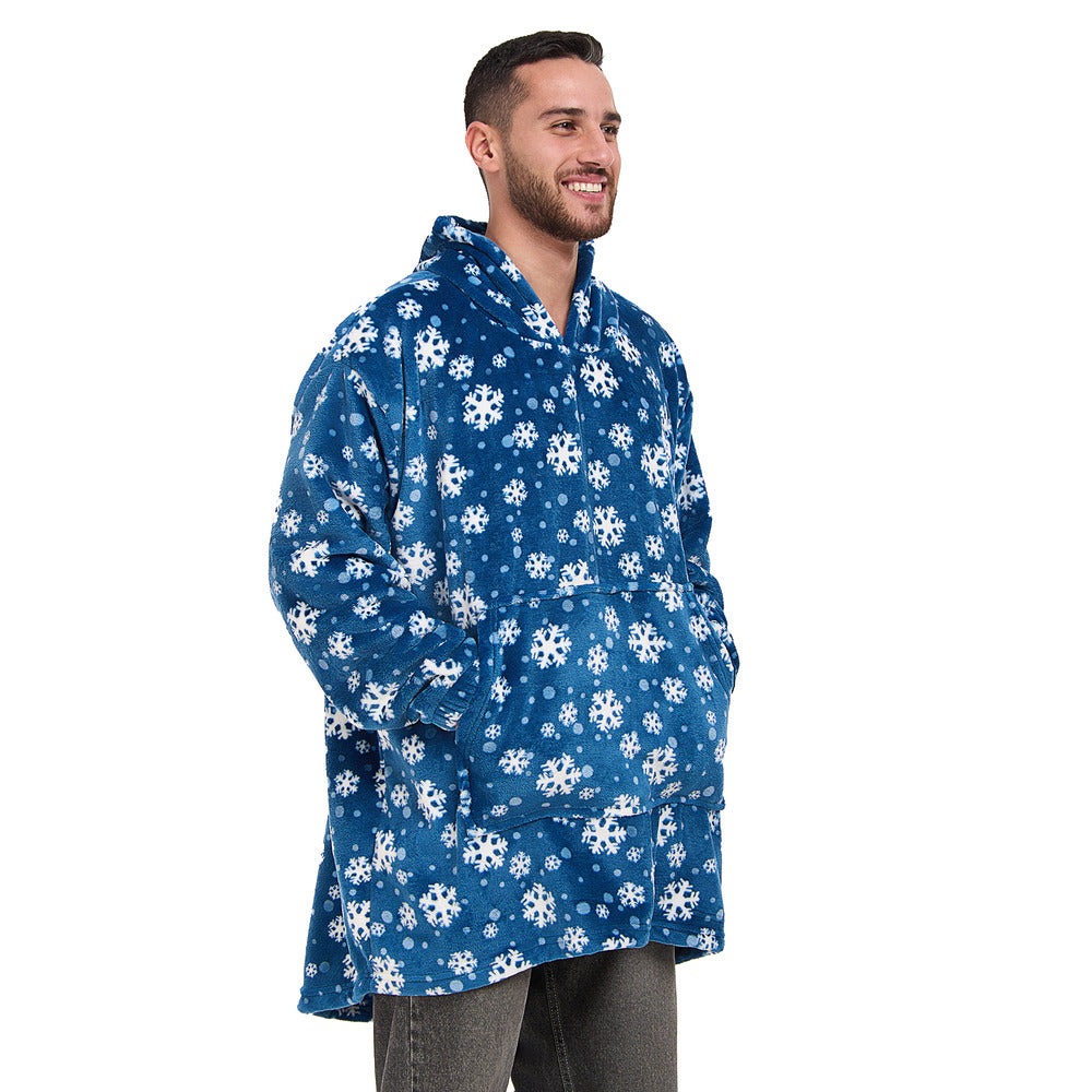 Snuggs Blanket Hoodie Blue Snowflakes – Snuggs Egypt