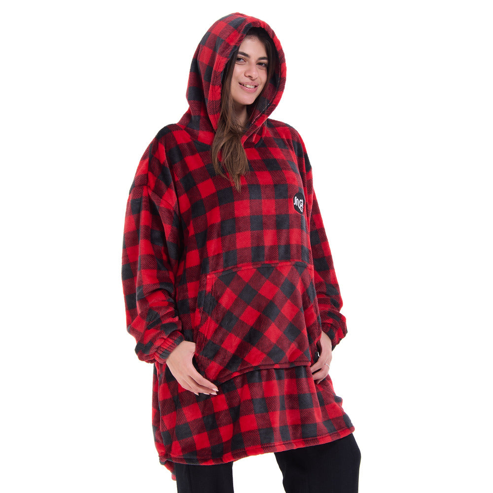Snuggs Blanket Hoodie Checkered Red – Snuggs Egypt