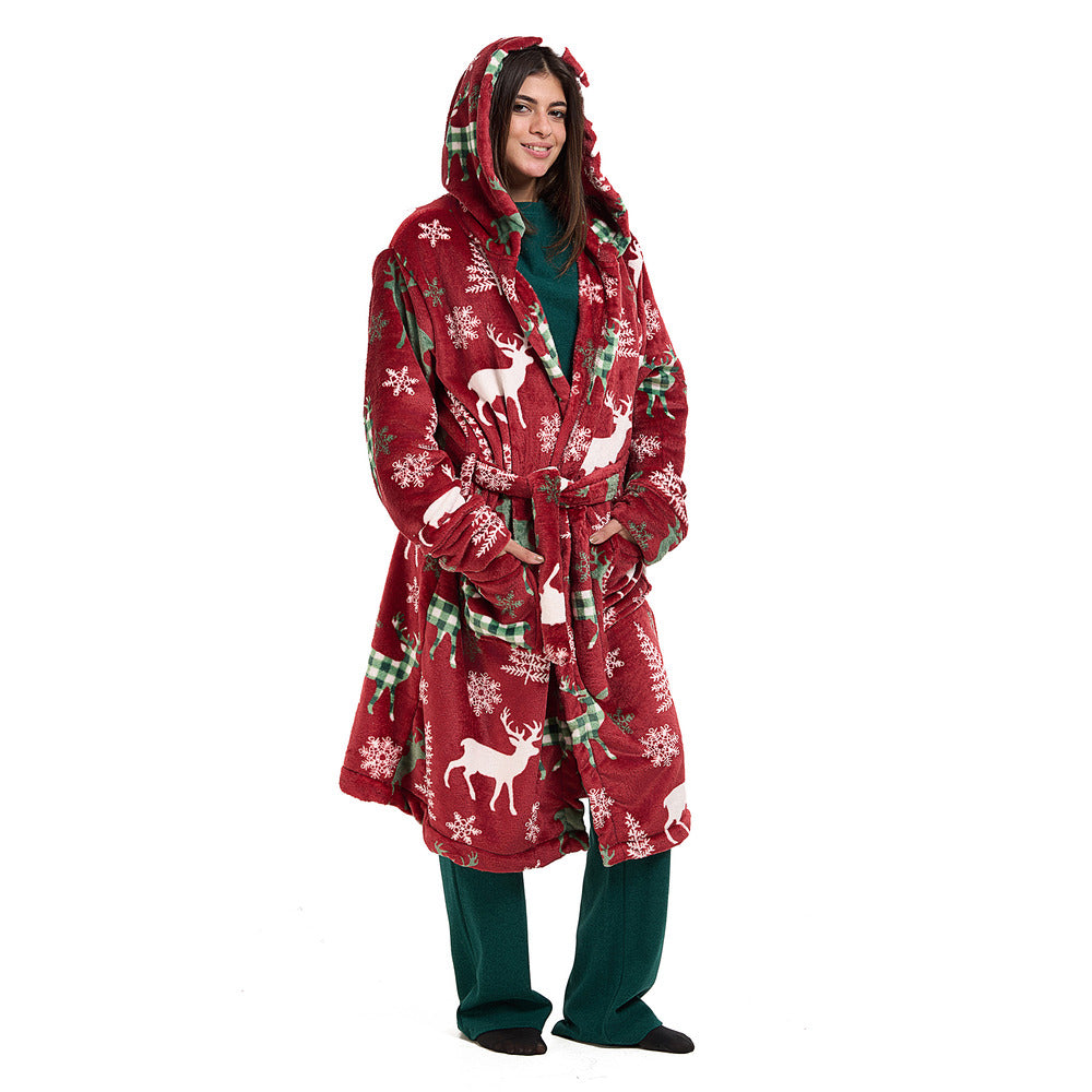Snuggs Blanket Robe Red Deer Christmas – Snuggs Egypt
