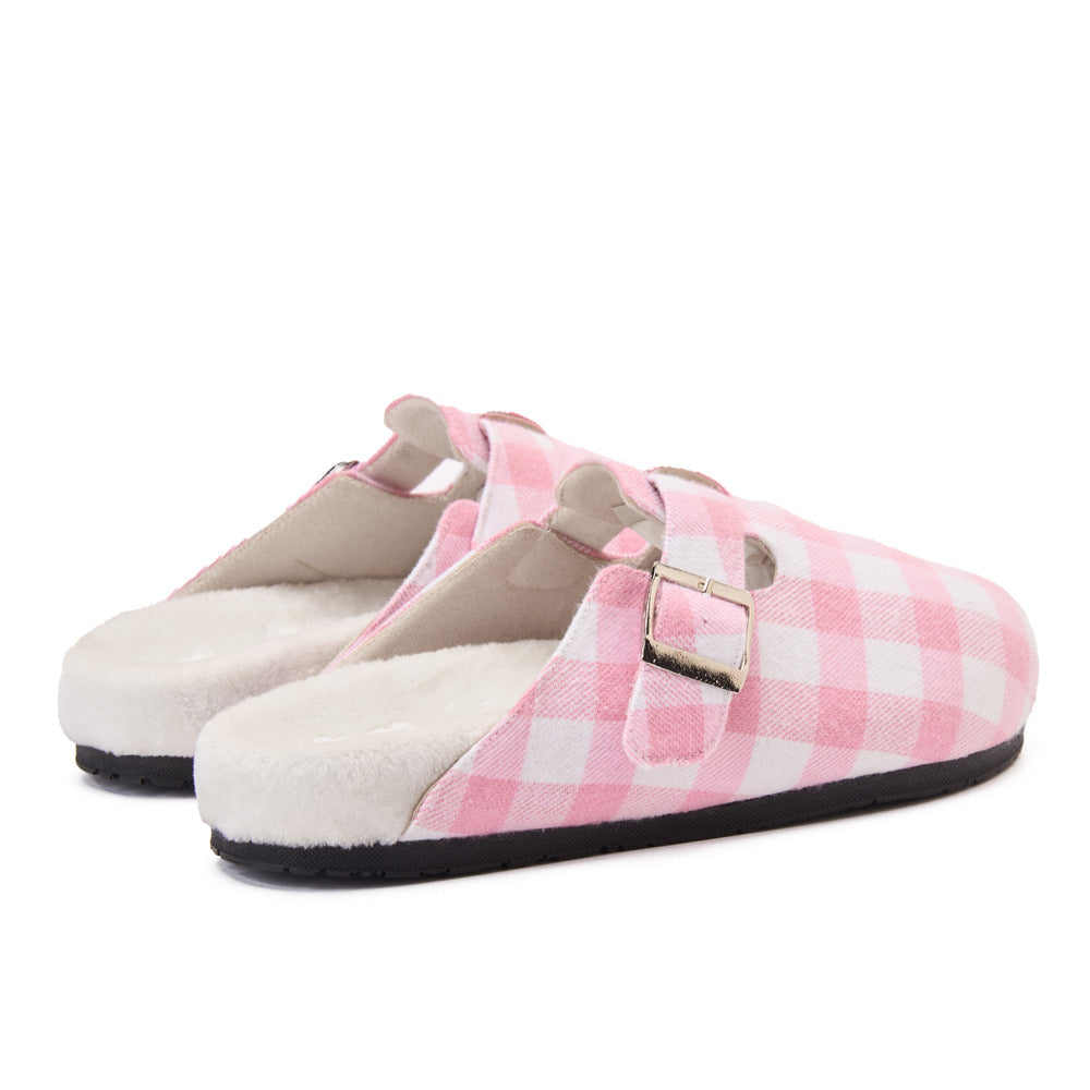 Clogs "Red checkered x Grey" – Snuggs Egypt
