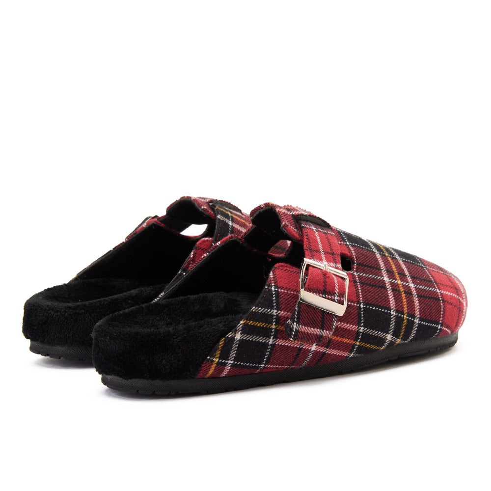 Clogs "Red checkered x Grey" – Snuggs Egypt