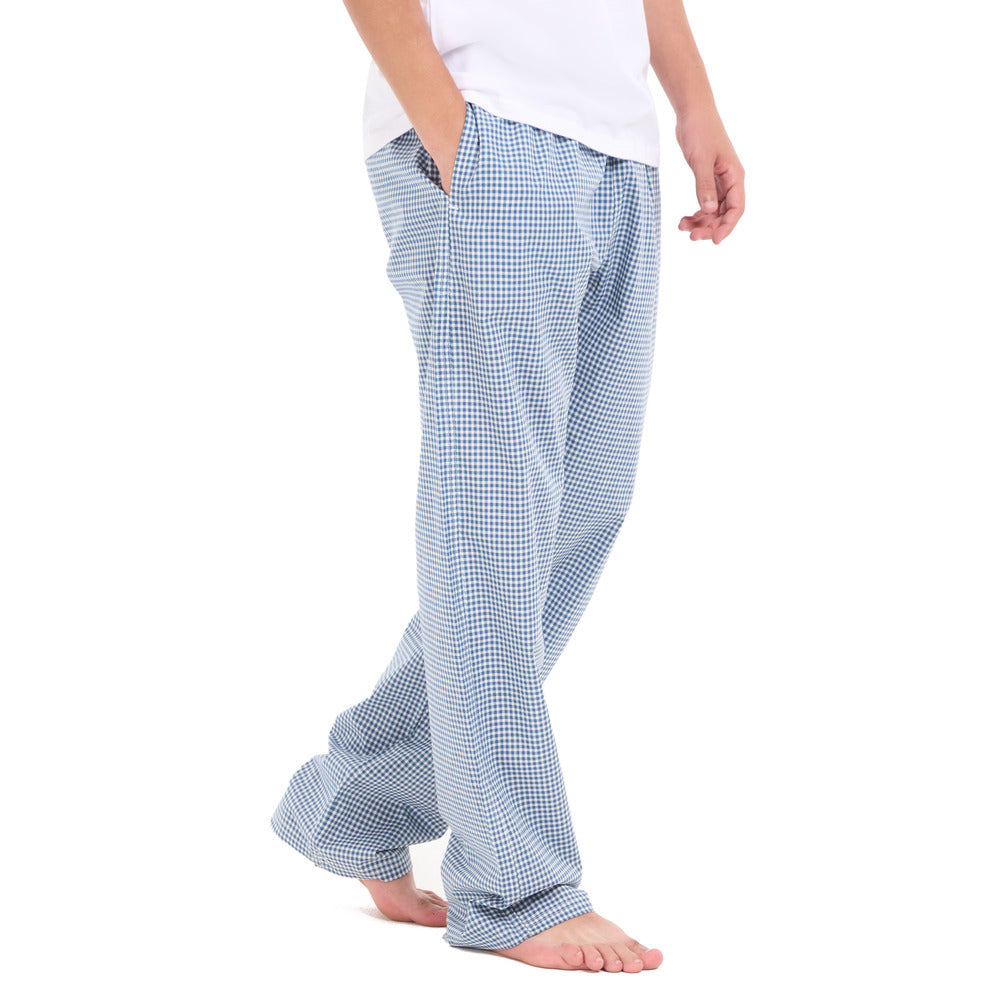 Men summer Dark Blue x White Checkered pants – Snuggs Egypt
