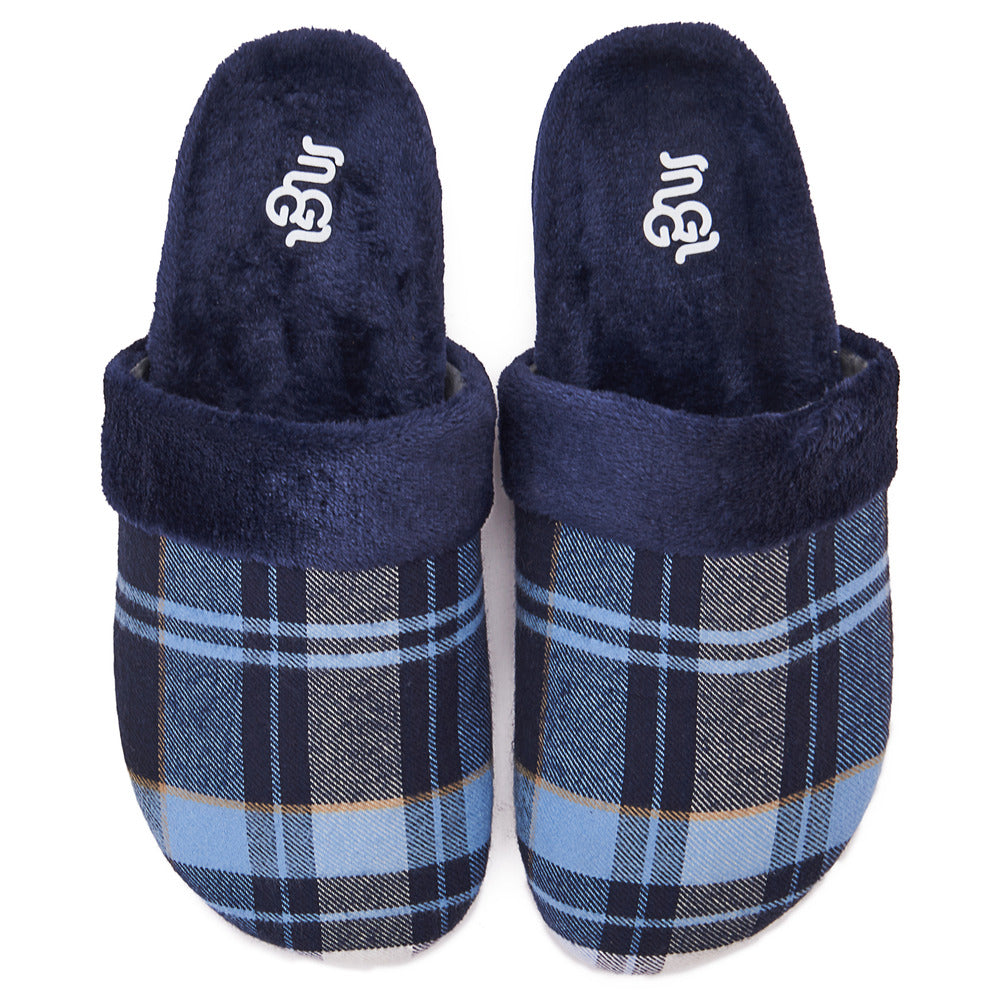 Snuggs Clogs Dark Blue checkered – Snuggs Egypt