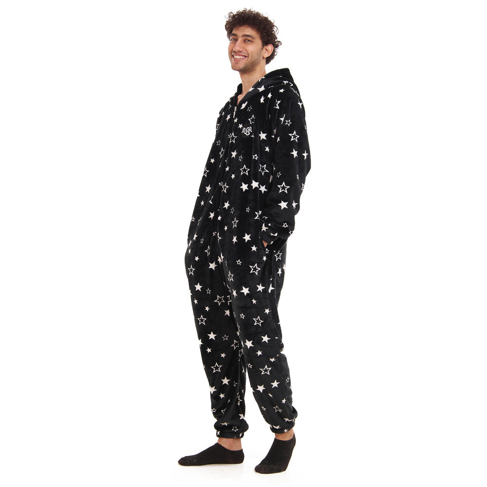 Snuggs Blanket Onesie Black With White Stars – Snuggs Egypt