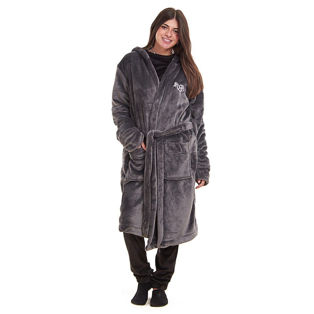Snuggs Blanket Robe Dark Grey – Snuggs Egypt