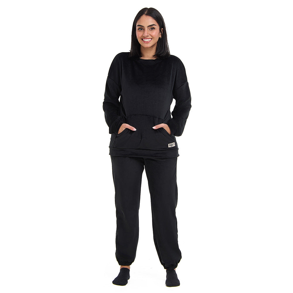 Snuggs women winter pajama Black Set – Snuggs Egypt