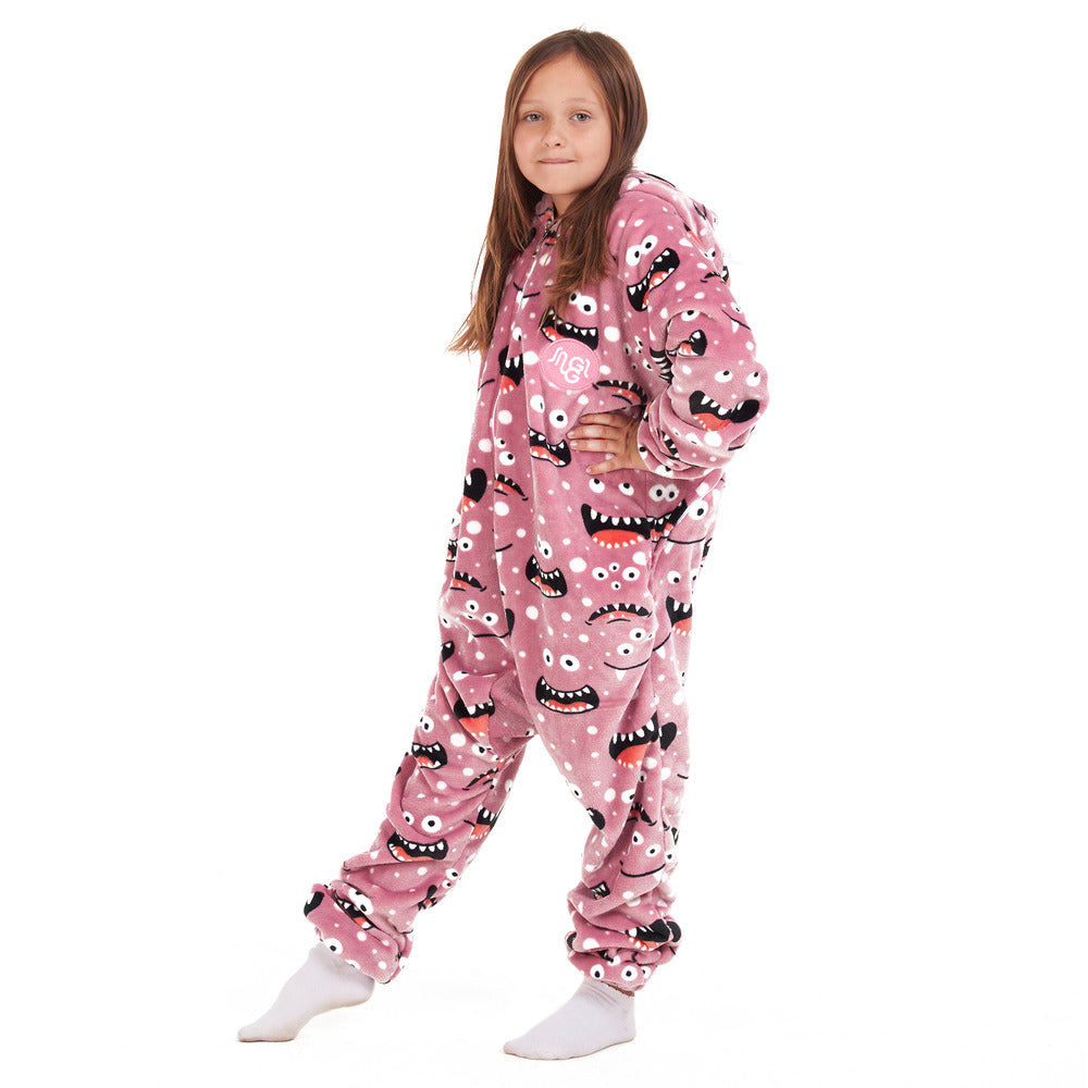 Snuggs Kids Blanket Onesie Cashmere monster Onesie – Snuggs Egypt