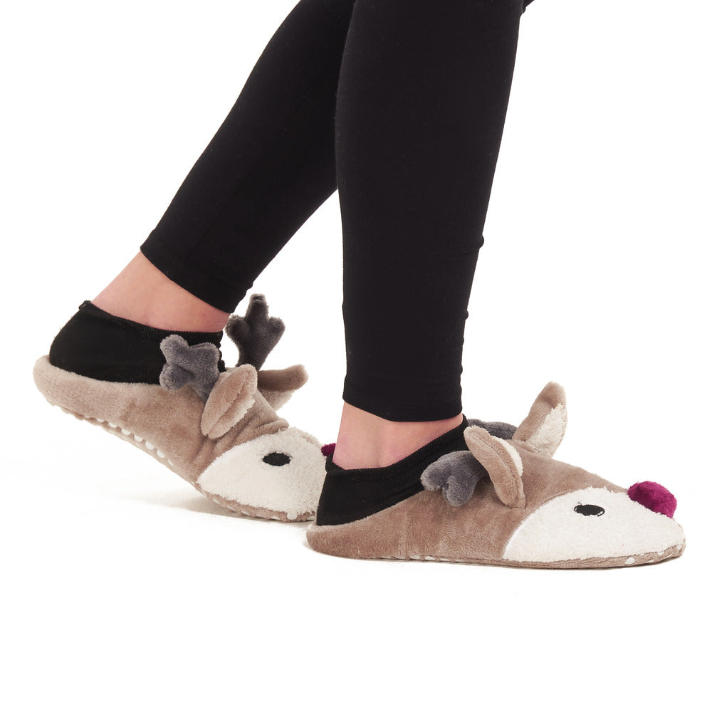 Deer Winter Women Fuzzy Slipper – Snuggs Egypt