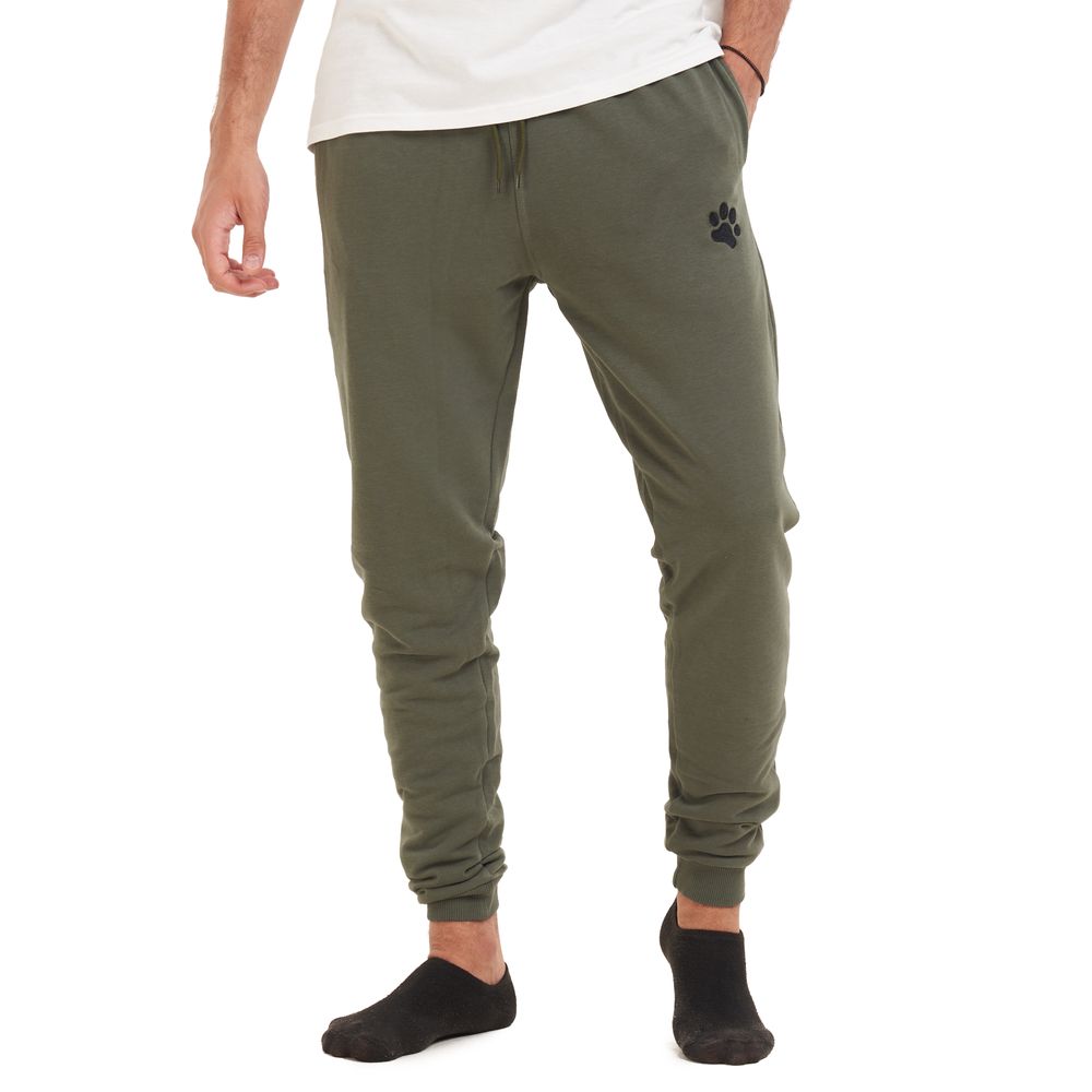 Men summer Sweatpants Dark green paws – Snuggs Egypt